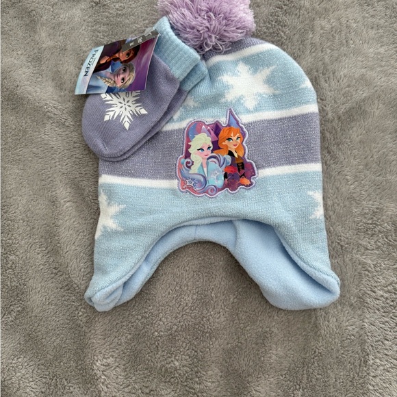 Disney | Accessories | Disney Frozen Purple And Blue Kids Hat | Poshmark